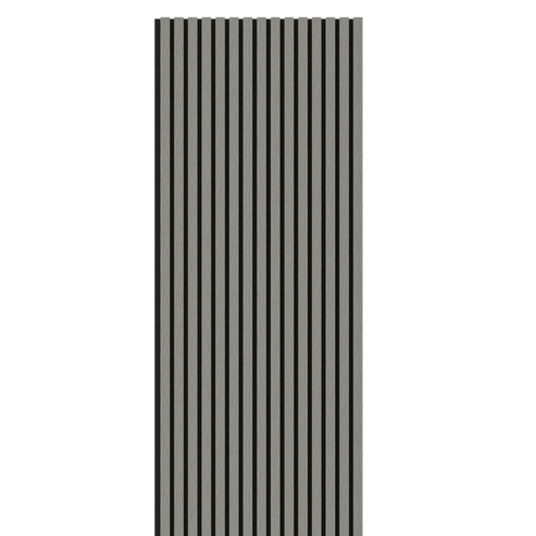 Grey Contemporary Decorative Acoustic Wooden Wall Panel 2400mm x 600mm ...